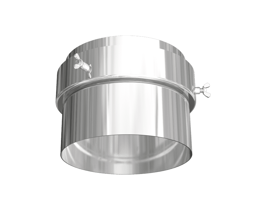 Deluxe stub-nose adaptor (+ bolts) vitreous to chimney liner ...