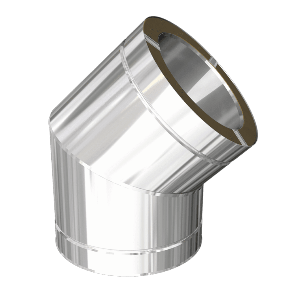 Silvacore Pro by Duraflue 45 degree elbow: 5", 6", Silver, Black ...